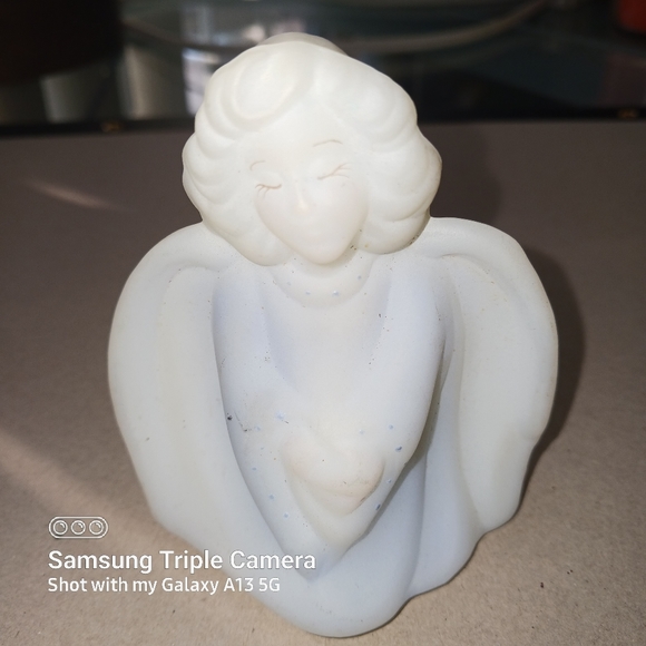 Fenton | Art | Vintage Fenton Glass Guardian Angel Blue | Poshmark